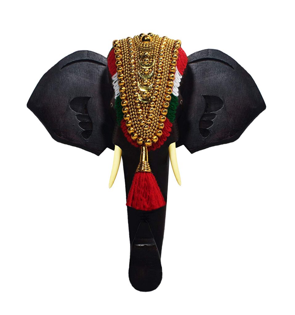 JUSTCLICKINDIA Elephant Pooram Head – Wall Hanging (Nettipattam ...